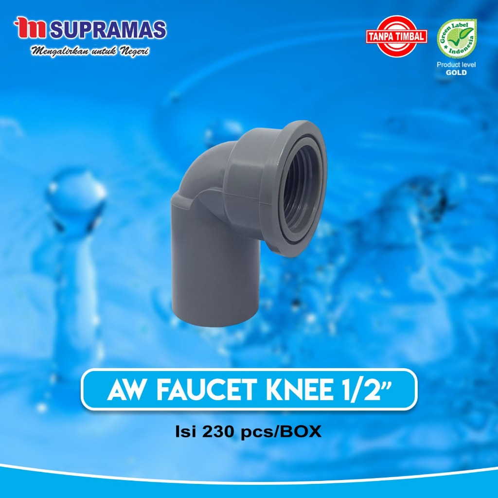 Jual Faucet Elbow / Knee Drat Dalam / KDD PVC 1/2" AW | Shopee Indonesia