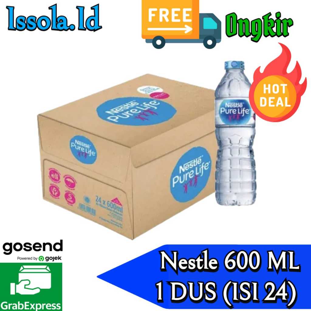 Jual NESTLE PURE LIFE AIR MINERAL KEMASAN BOTOL 600 ML X 24 PCS ...