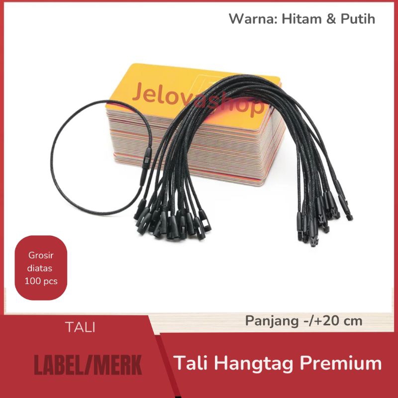 Jual TALI HANGTAG/TALI HANG TAG PREMIUM(HITAM &PUTIH) | Shopee Indonesia