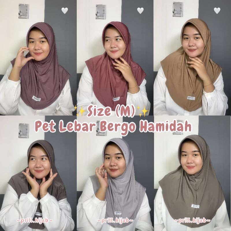Jual Pet Lebar Size (M) Bergo Hamidah Ori | Shopee Indonesia