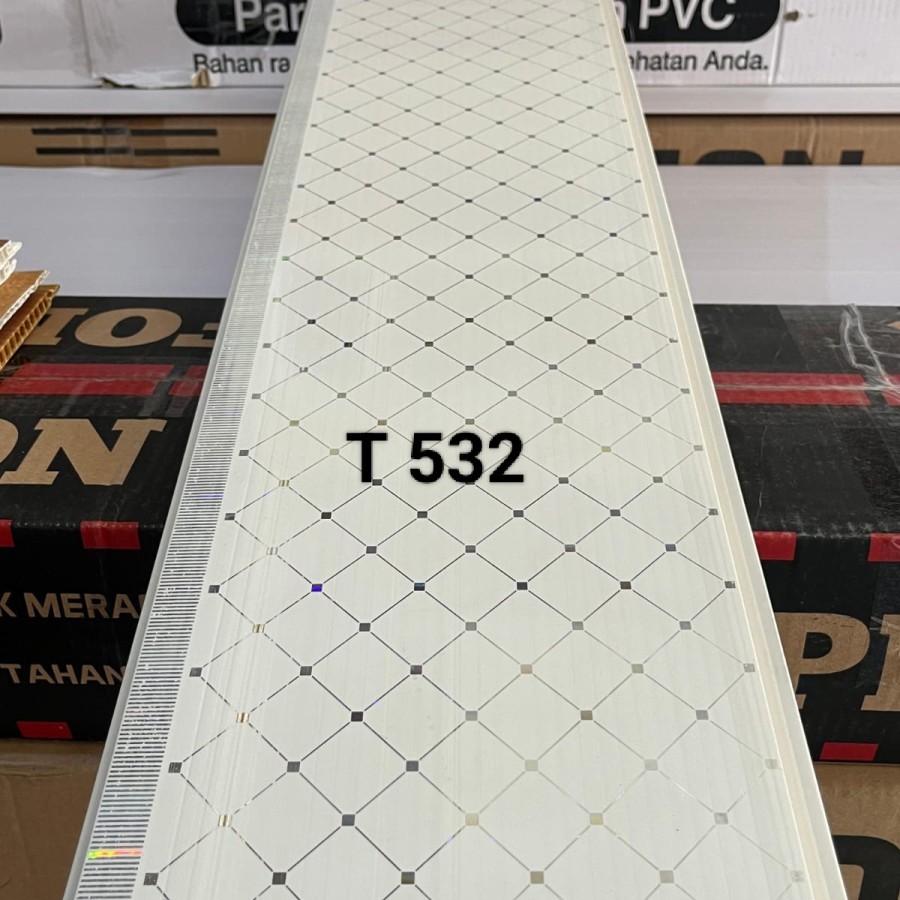 Jual PLAFON PVC MOTIF PUTIH KOTAK GLOSSY PERDUS 4M | Shopee Indonesia