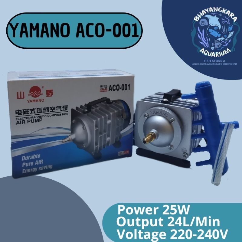 Jual YAMANO ACO-001 Pompa udara Oksigen Blower Kolam | Shopee Indonesia