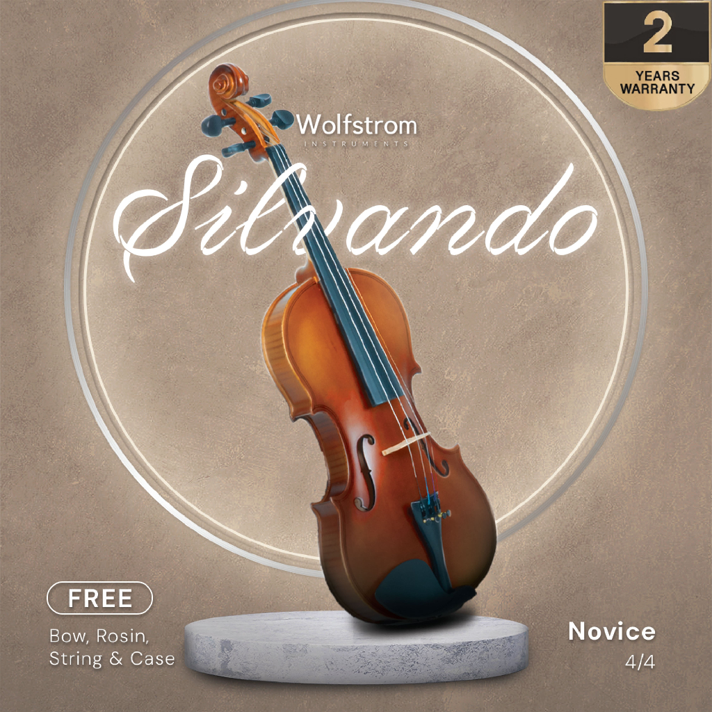 Jual Wolfstrom Silvando - Biola Violin Klasik Full Set Ukuran 4/4 ...