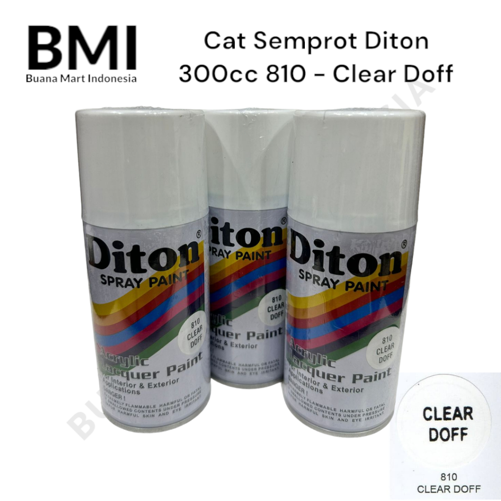 Jual Pilox DITON 300cc | 810 Clear Doff 300ml | Pilok Cat Semprot | Pylox Spray Paint | (1PC ...
