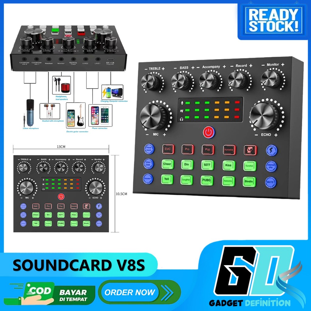 Jual Sound Card Bluetooth Live Mixer Audio USB External Broadcast ...