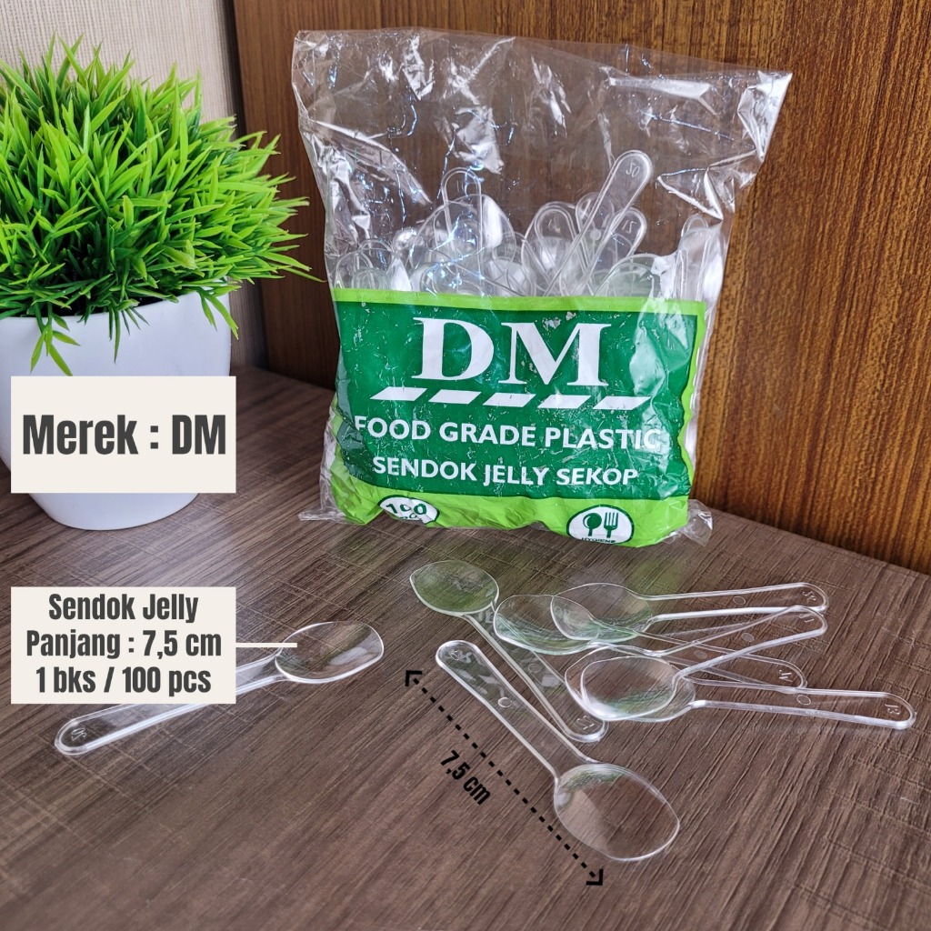 Jual senangSBY SENDOK PLASTIK BENING SENDOK JELLY DM180J | Shopee Indonesia
