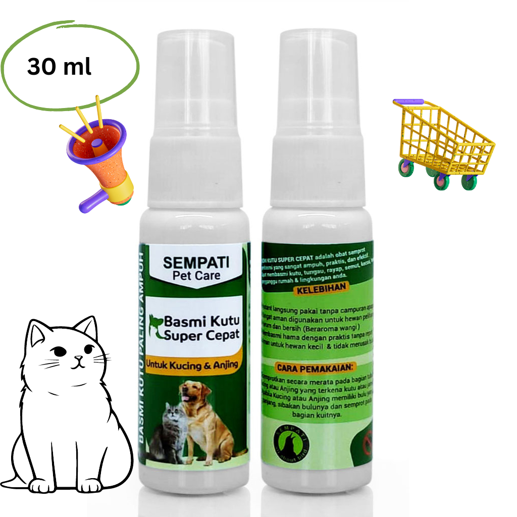 Jual Obat Kutu Scabies Kucing Anti Flea Spray Basmi Kutu Super Cepat ...