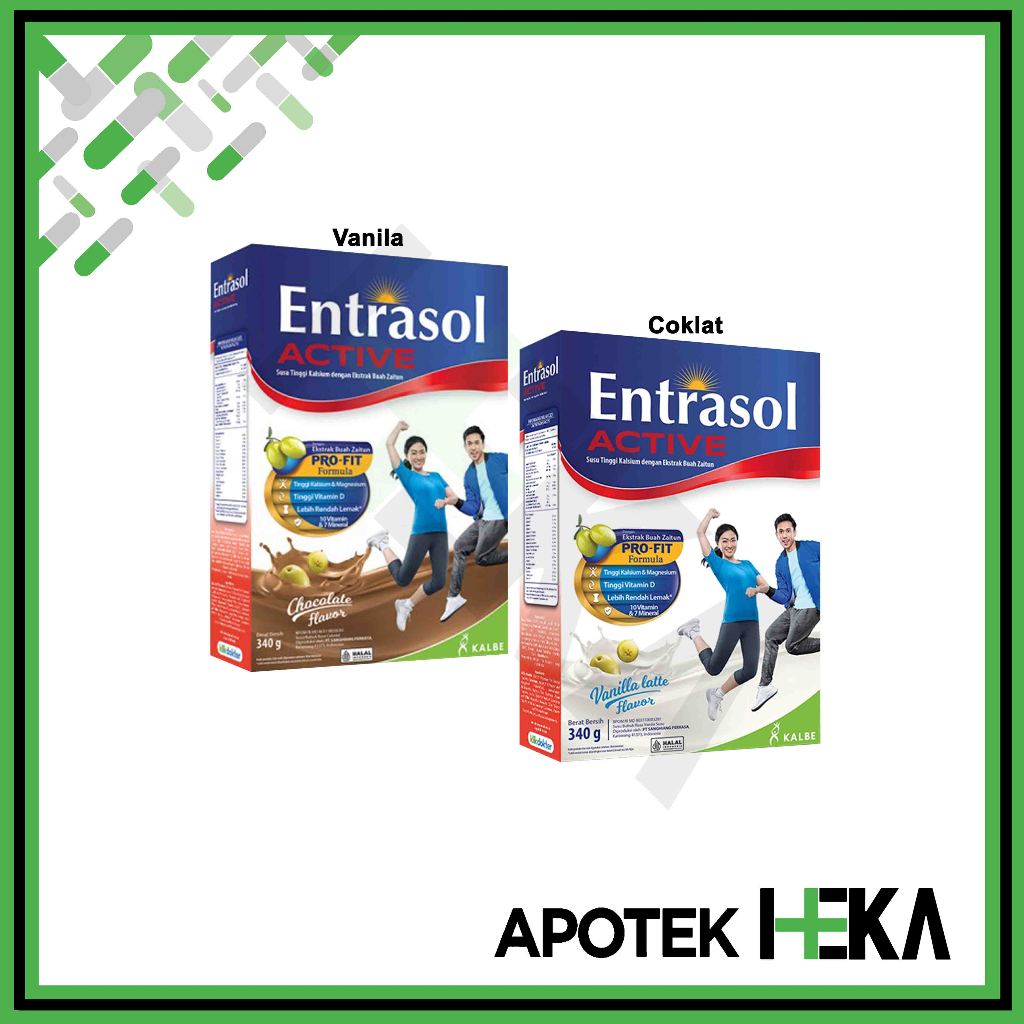 Jual Entrasol Active 340 g - Susu Tinggi Kalsium (BANDUNG) | Shopee ...