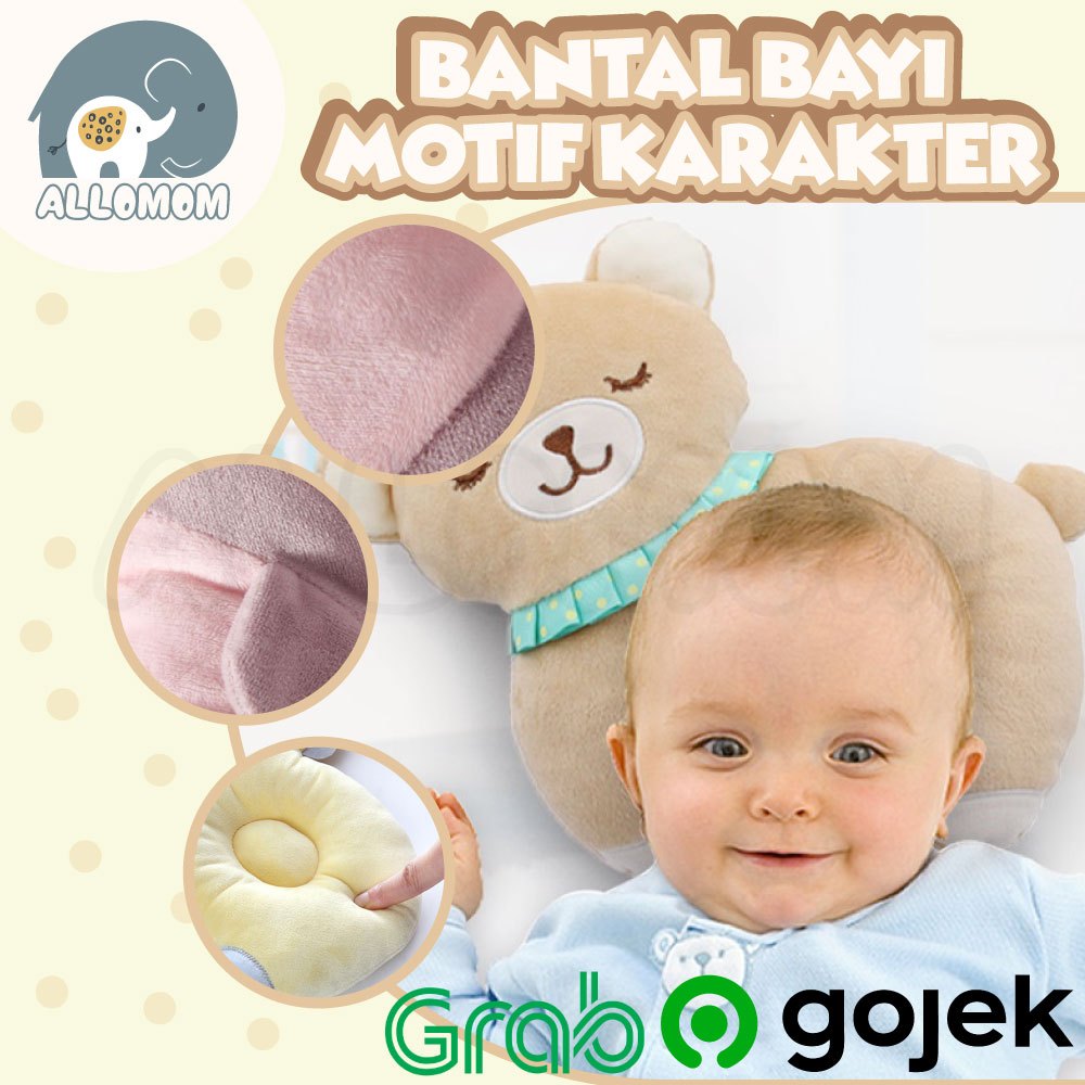 Jual Bantal Bayi Boneka Motif Karakter 0 - 1 Tahun / Bantal Peyang Baby ...