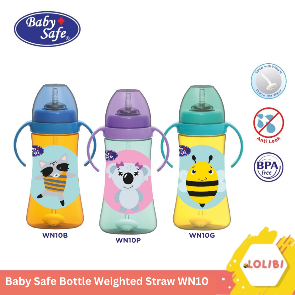 Jual Baby Safe Bottle Weighted Straw WN10 Botol Minum Genggam Baby Safe 250ml | Shopee Indonesia
