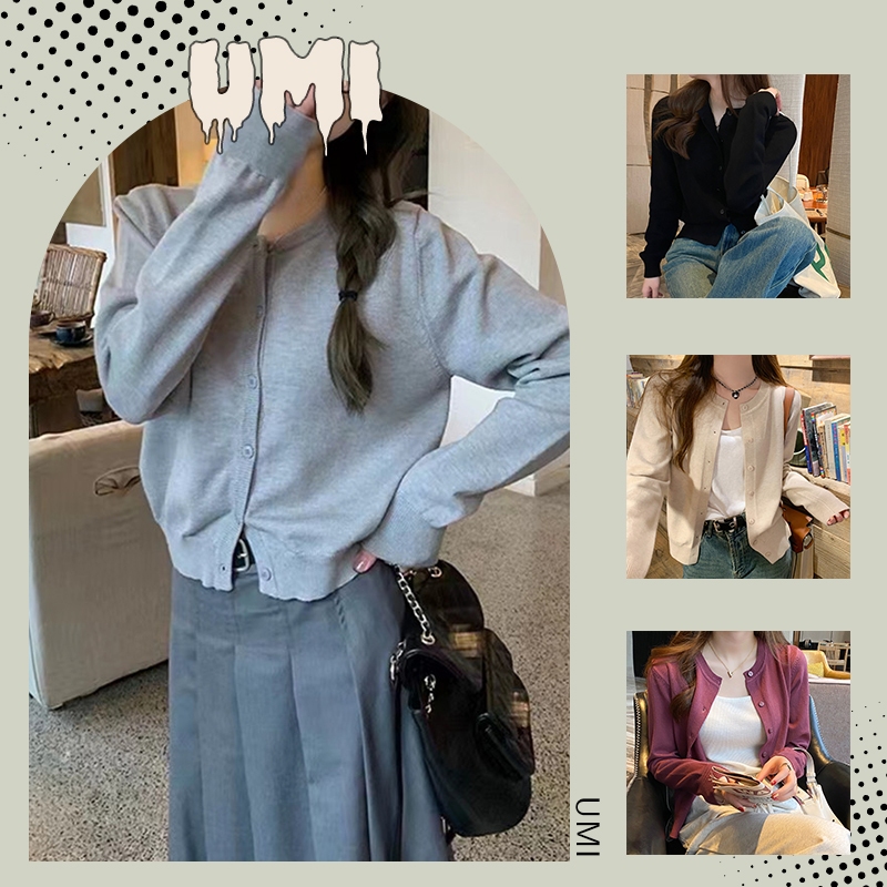 Jual 【Promosi Harga Rendah】UMI-Cardigan Vierlin Soft Knit Import - Outer Wanita Knit - Kardigan ...