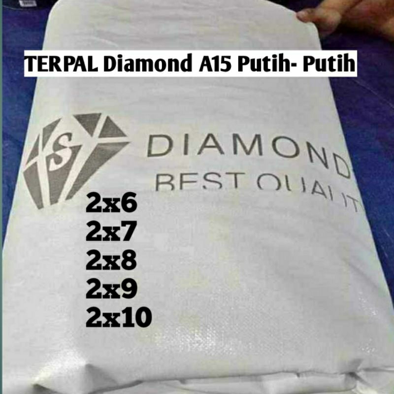 Jual TERPAL LEMBARAN A15 Diamond Putih - Putih Kuat | Shopee Indonesia