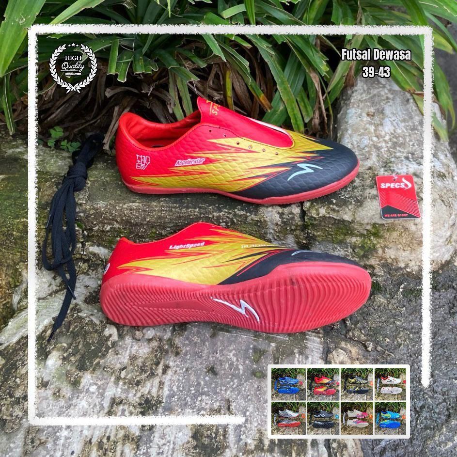 Jual Sepatu Futsal Lightspeed 3 FG Specs Red Gold Black Terbaru ...