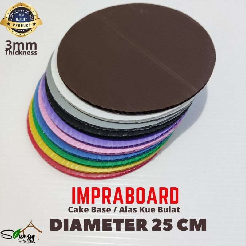 Jual Cake Board / Alas Kue / Tatakan Kue Bulat 3mm Diameter 25 cm Cake ...