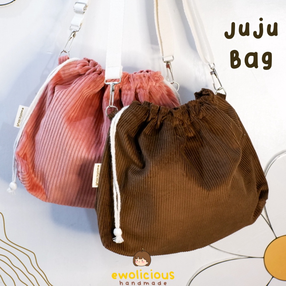 Jual KODE M7N JUJU BAG by Ewolicious Tas Serut Slingbag Tas Corduroy | Shopee Indonesia