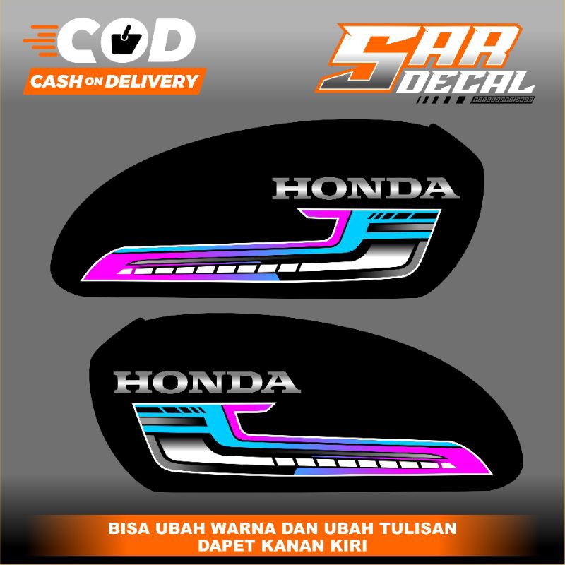 Jual striping tangki cb 125 cb 100 les stiker tangki cb sultan tangki ...