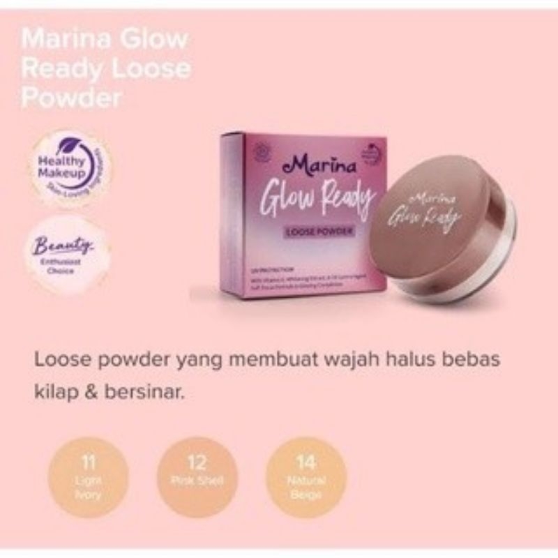 Jual Marina glow ready loose powder 15g #keterangan mohon cek deskripsi ...