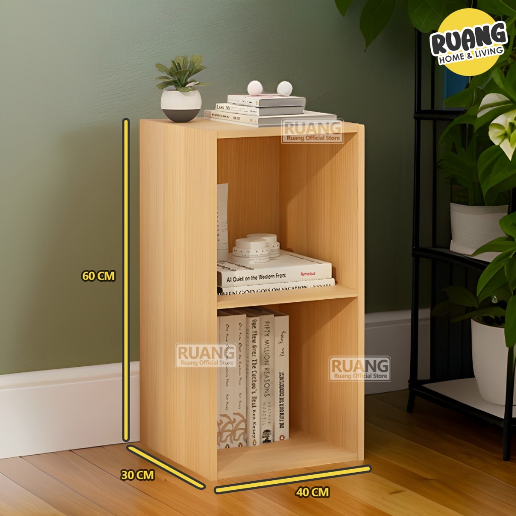 Jual RSG 2 - Rak Buku Lemari Book Rack Rak Serbaguba 2 Susun Kayu Murah ...