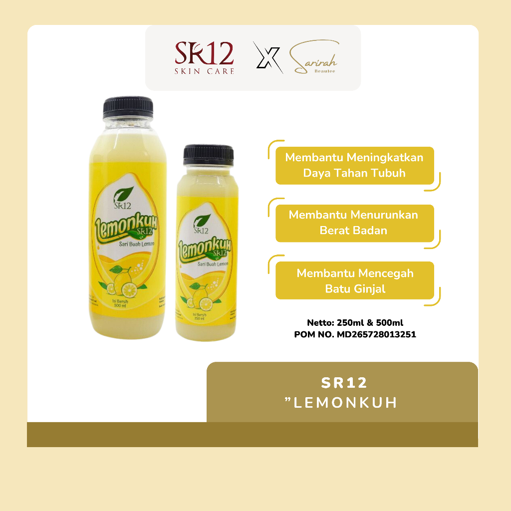 Jual SR12 Lemonkuh Sari Lemon 250ml dan 500ml | Shopee Indonesia