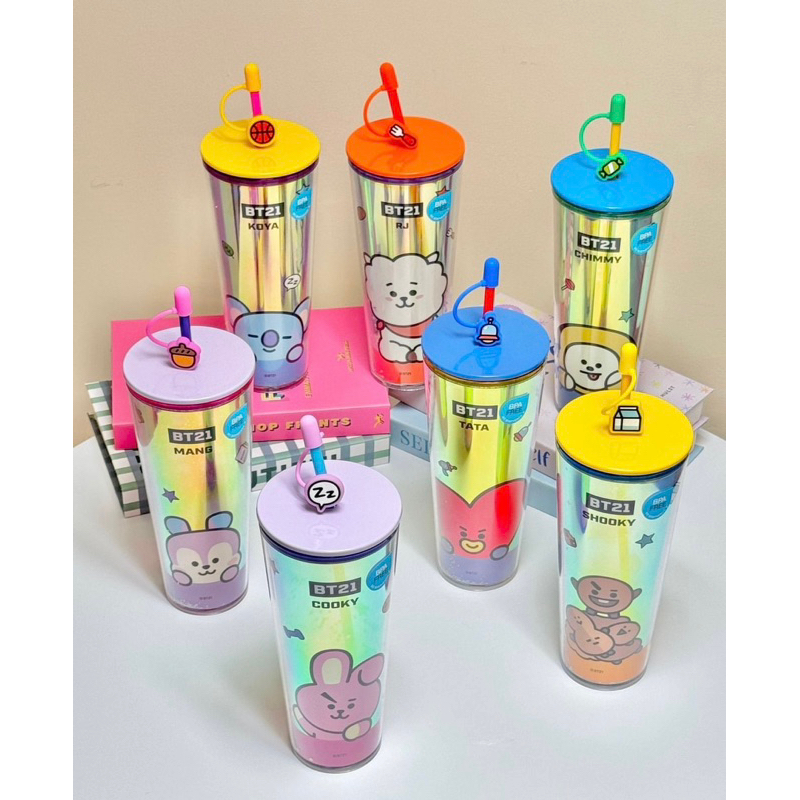 Jual Miniso x BT21 Collection TUMBLR Cangkir Plastik BTS Cangkir Jerami ...