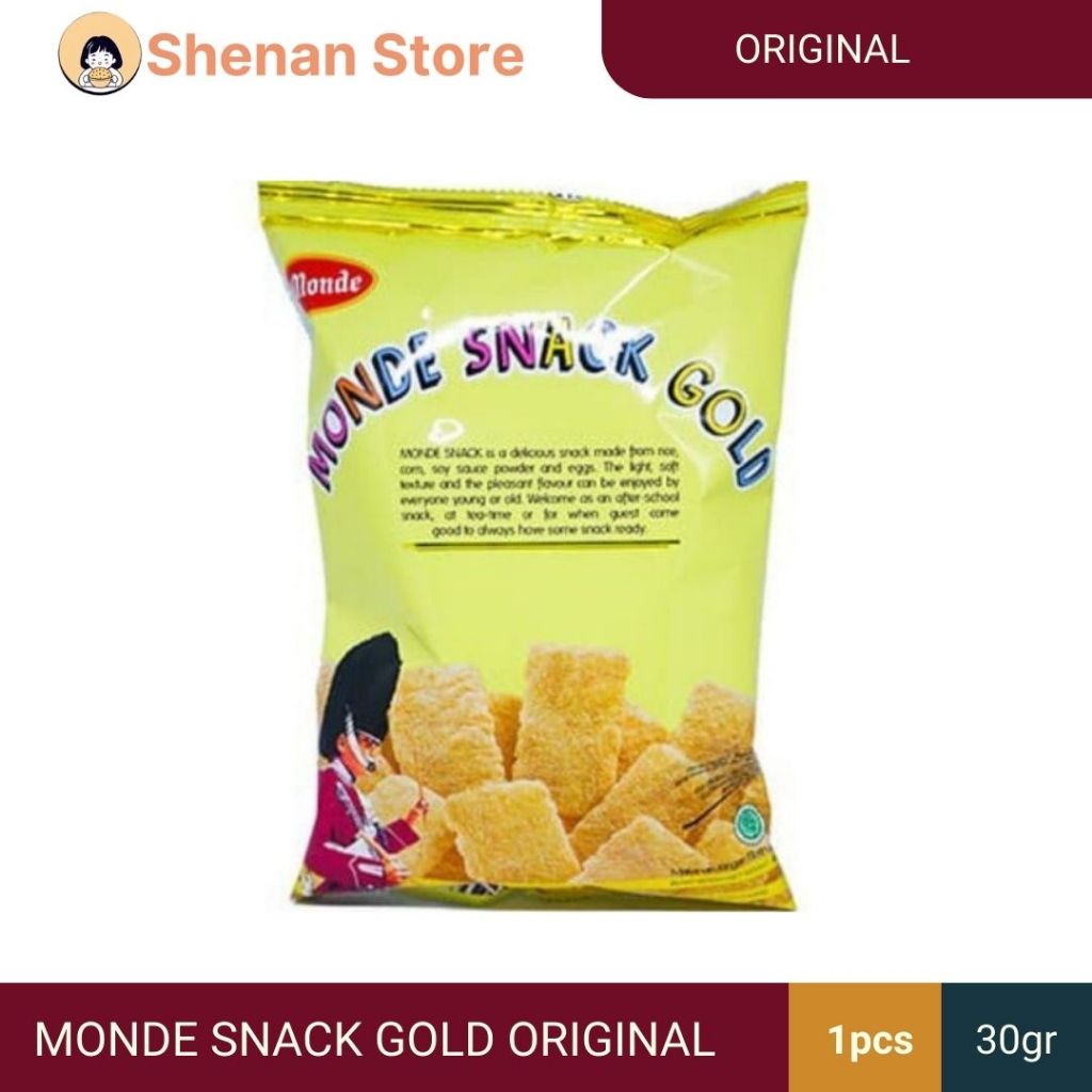 Jual monde snack gold rasa original 30 gram cemilan makan ringan ...
