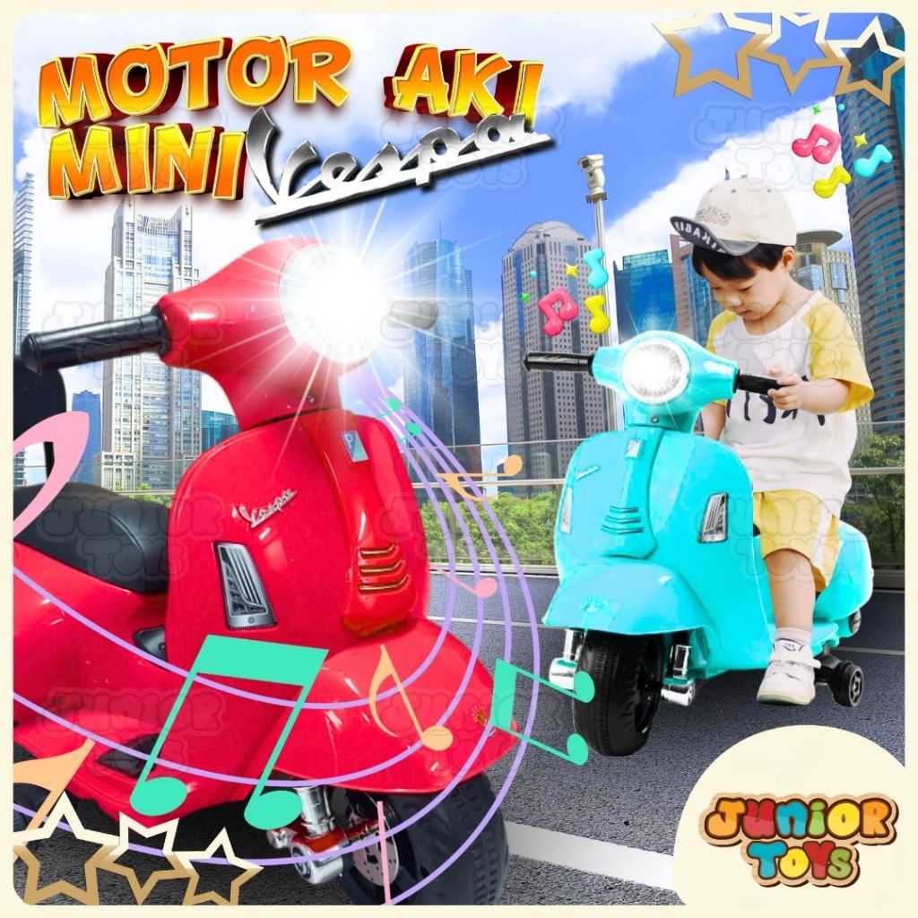 Jual Motor Aki Anak Vespa Matic Piaggio Lisensi Resmi Mainan Motoran ...