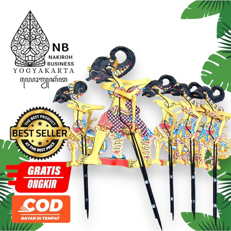 Jual NAKIROHBUSINESS Wayang Kulit Sapi ASLI Pandawa Lima 1Set Alusan ...