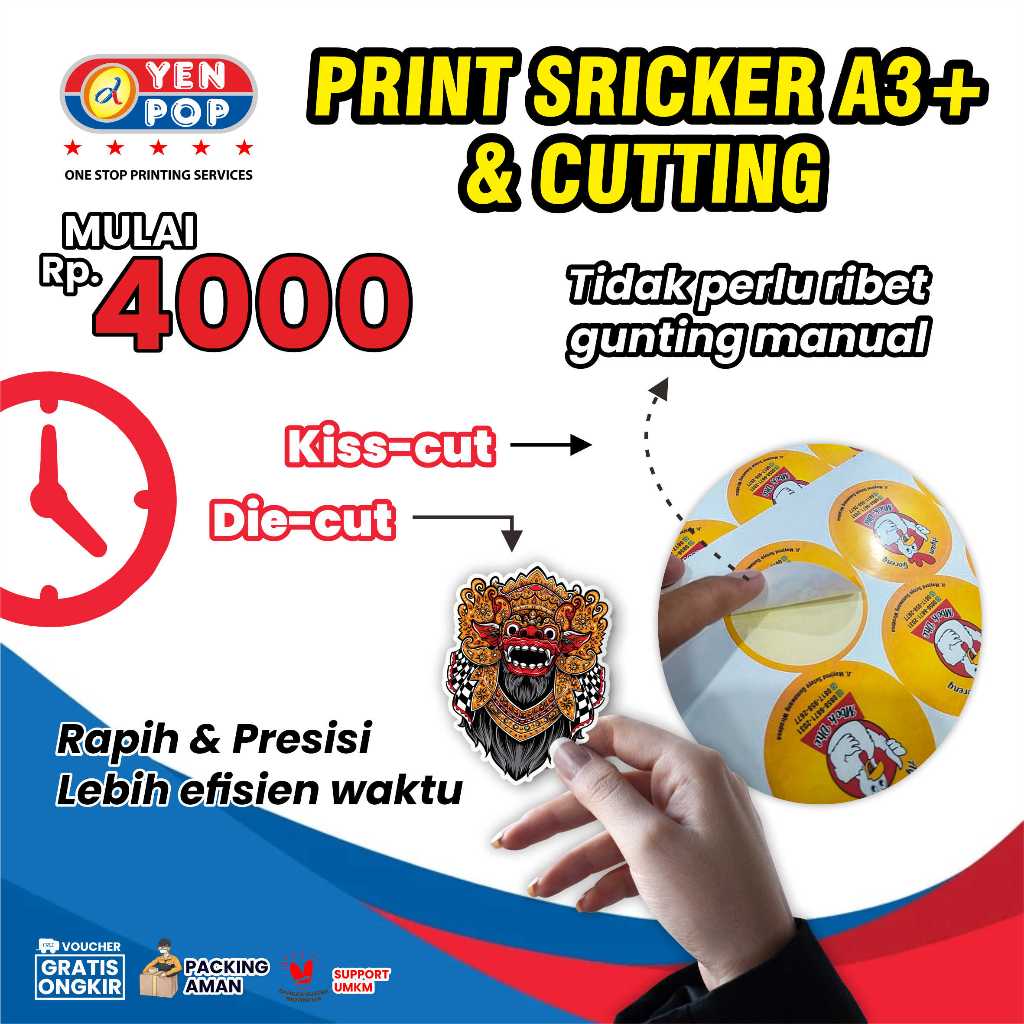 Jual Cetak Print A3+ Sticker Chromo I Sticker Vinyl I Sticker ...