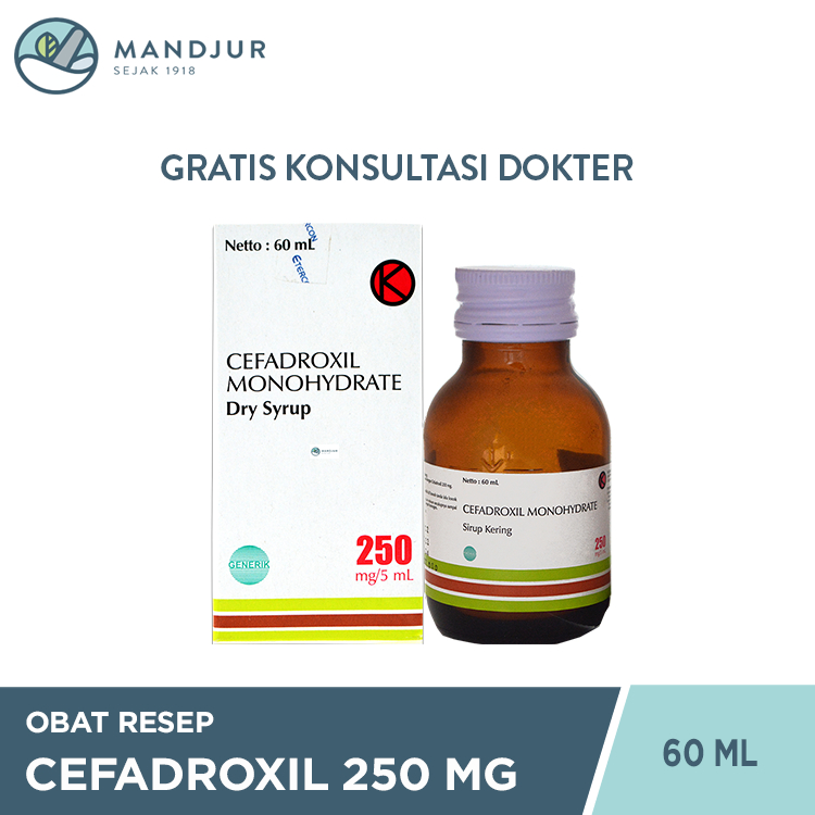 Jual Cefadroxil Forte 250 mg/ 5ml Sirup Kering 60 ml | Shopee Indonesia