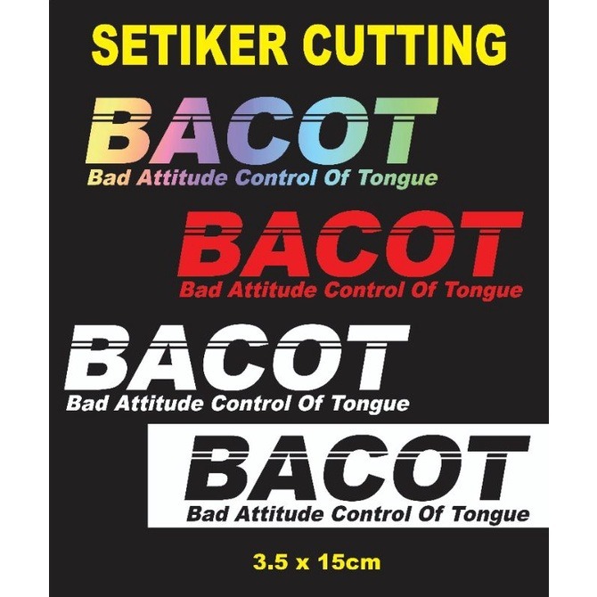 Jual setiker Bacot stiker cutting stiker motor mobil | Shopee Indonesia