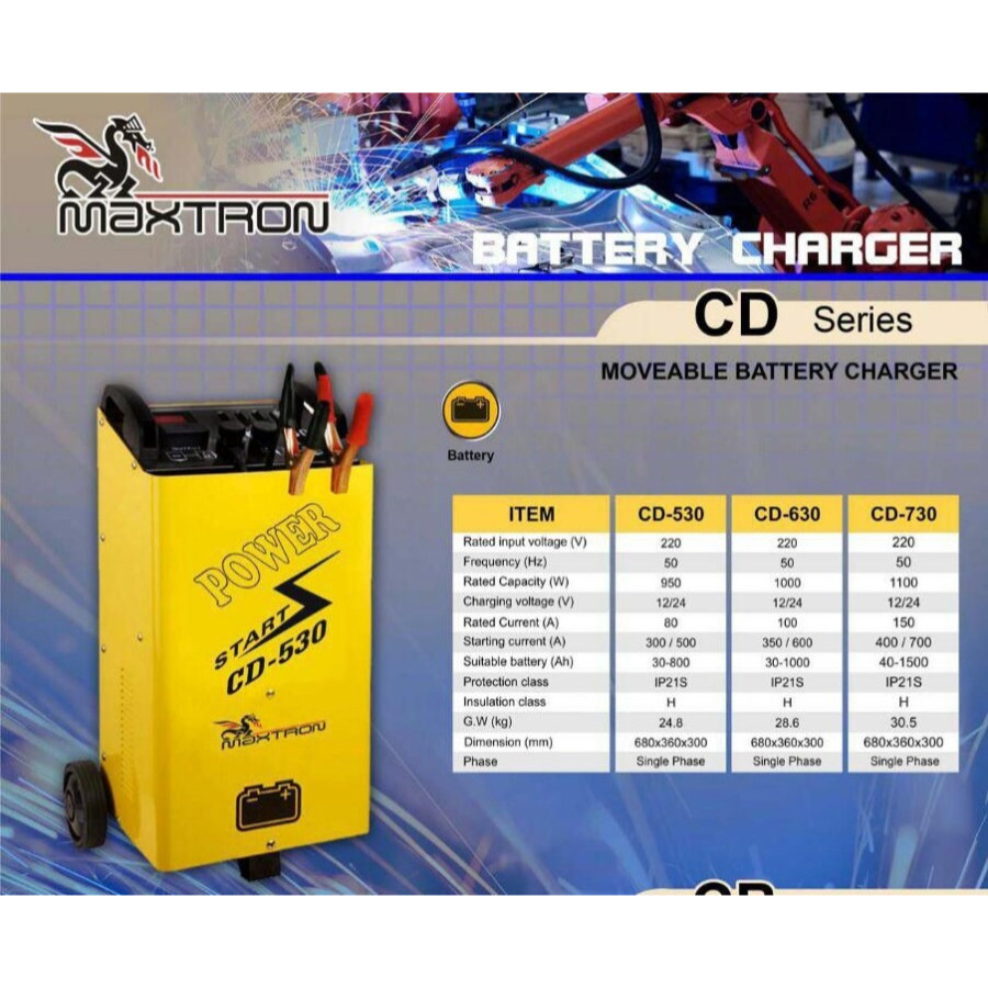 Jual Maxtron CD 730 Accu Battery Charger Pengisi Daya Aki CD730 Charger ...