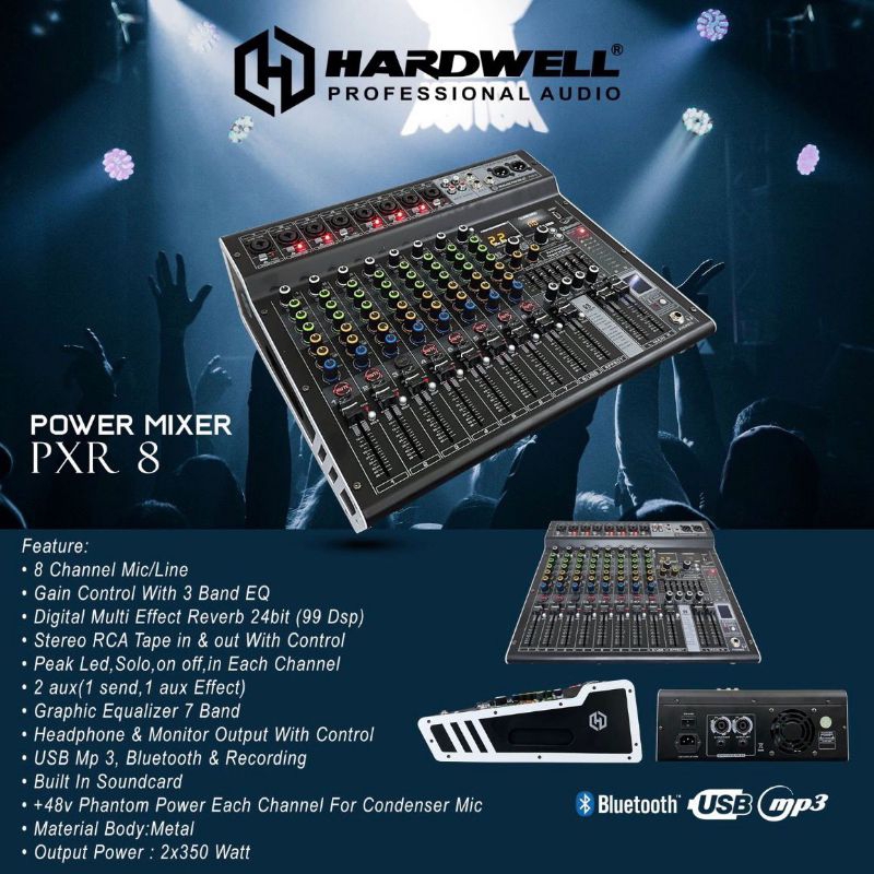 Jual Power Mixer Hardwell PXR 8 Original 8 Channel | Shopee Indonesia