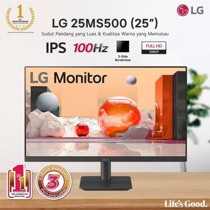 Jual LED Monitor LG 25 Inch 25MS500-B FHD IPS 100Hz | Shopee Indonesia