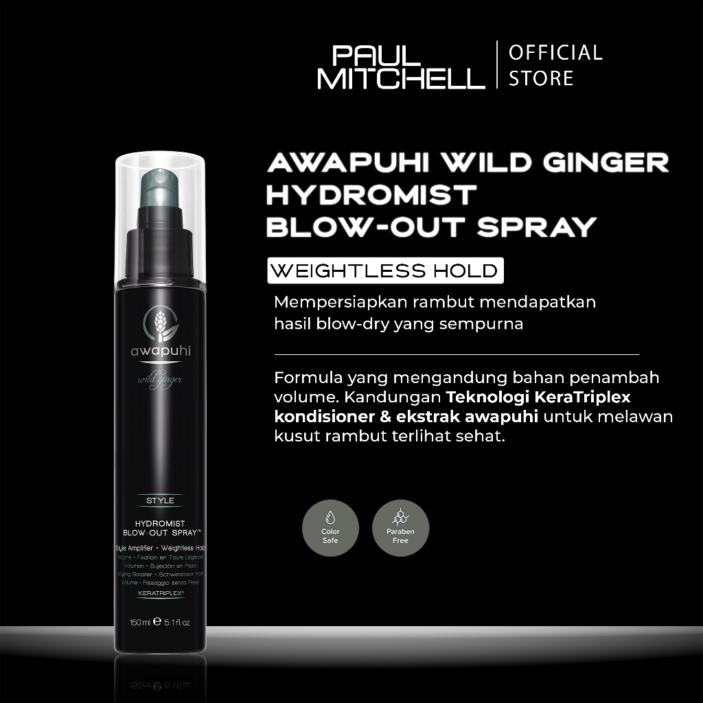 Jual Paul Mitchell Awapuhi Wild Ginger Hydromist Blow-Out Spray ...