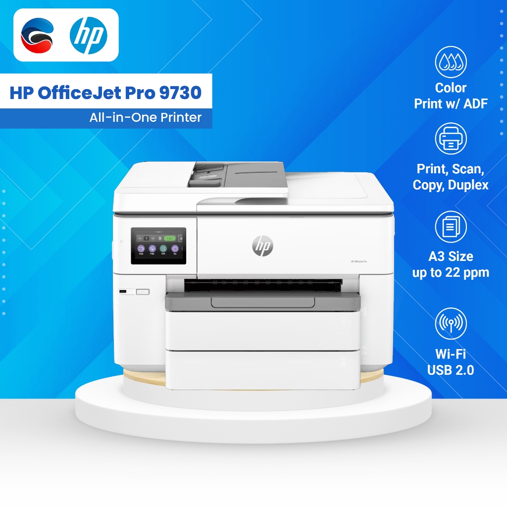 Jual HP Printer OfficeJet Pro 9730 Wide Format All-in-One Printer A3 (537P5C) | Shopee Indonesia