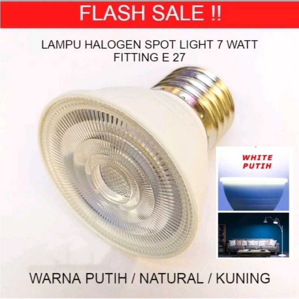 Jual Lampu Halogen Led 7watt 7w Spot E27 Sorot 7 W Watt Cob E27 ...
