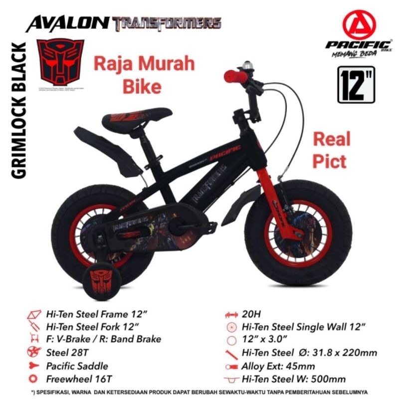 Jual Sepeda Anak Bmx Pacific Transformers 3.0 12 Inch Ban Jumbo Sepeda ...