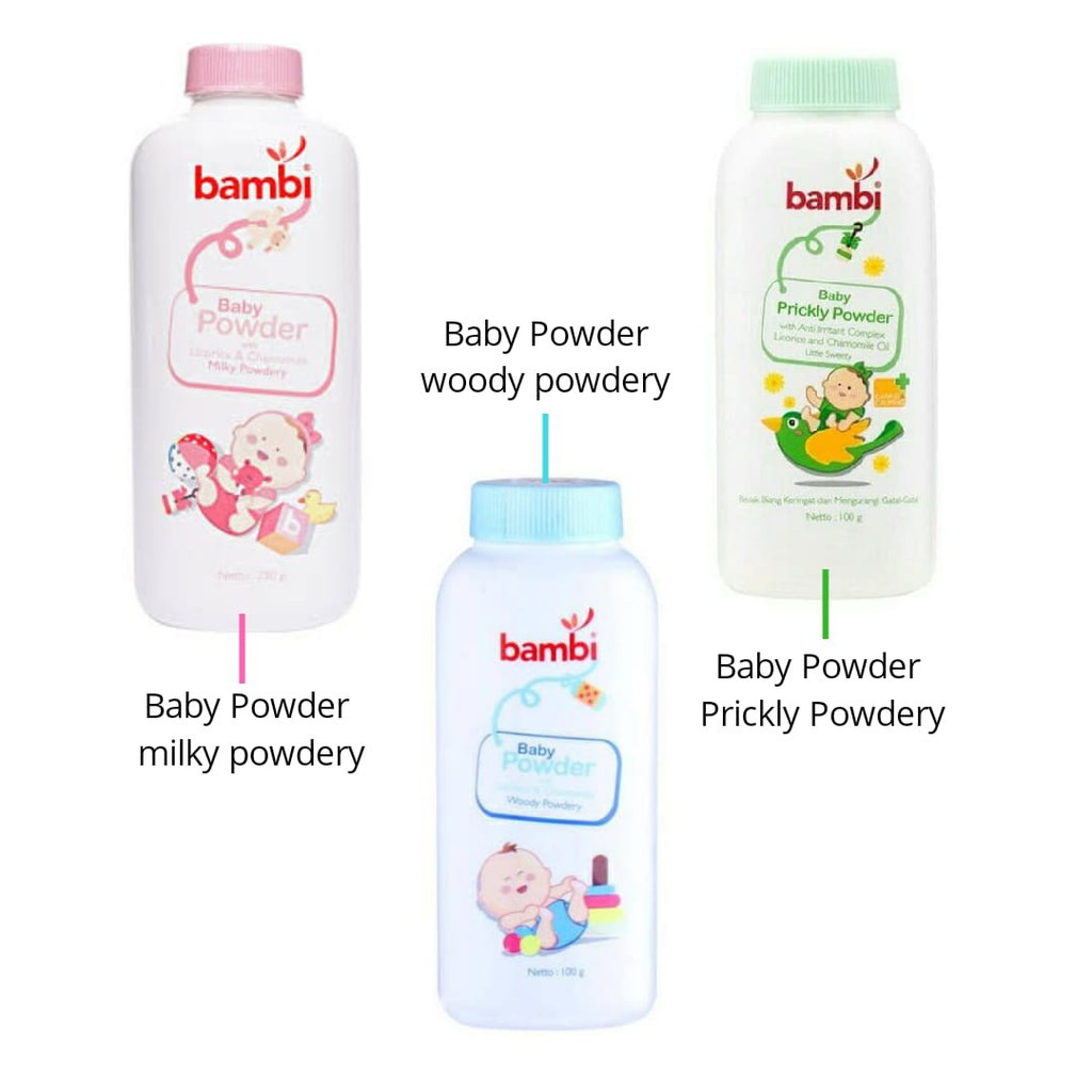 Jual Bambi Baby Powder Bedak Bayi 250gr | Shopee Indonesia