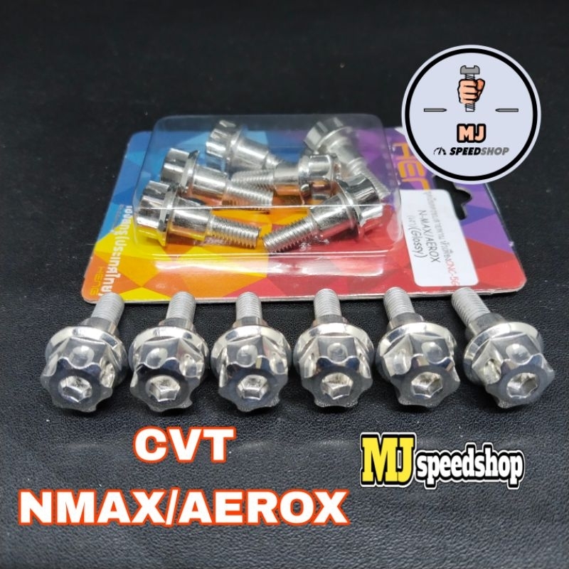 Jual BAUT COVER CVT NMAX AEROX SET 6 BAUT ORIGINAL HENG PROBOLT ...