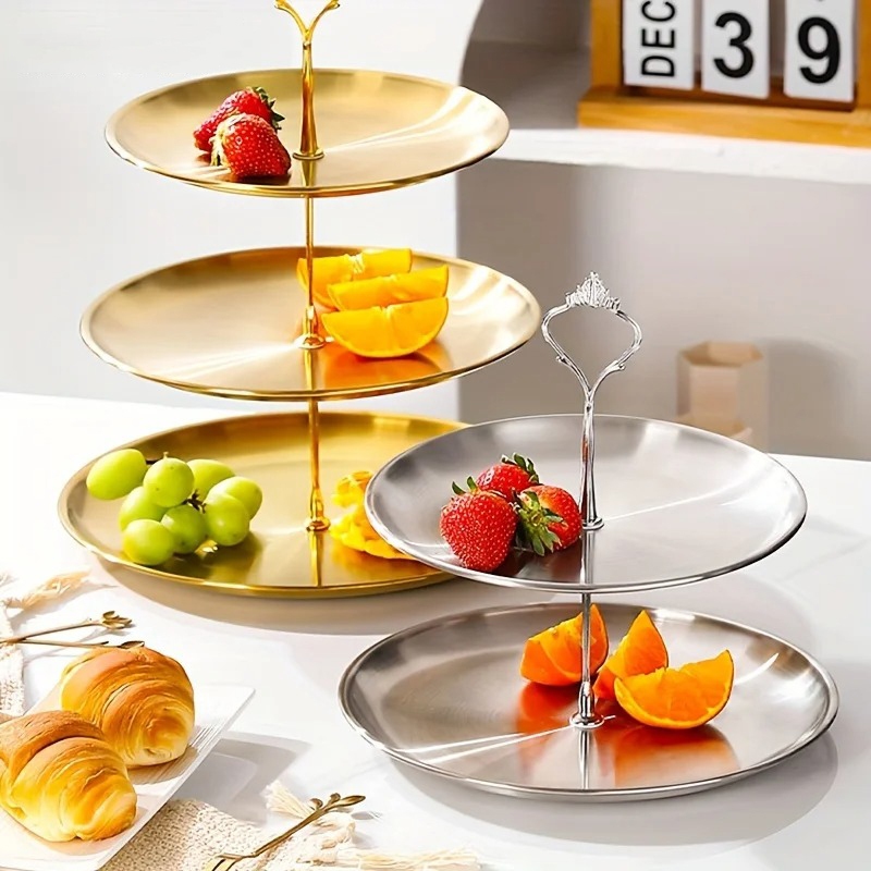 Jual Mi.more Cupcake Plate Stand Gold Display Dessert Tray Rak Dekorasi ...