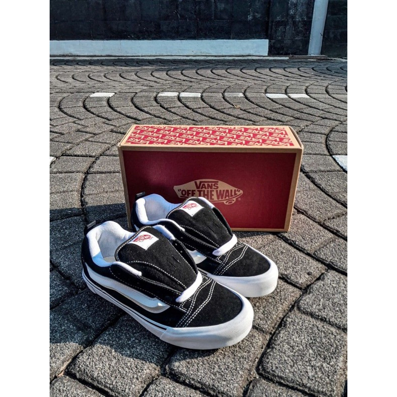 Jual vans • knu skool • black/white | Shopee Indonesia