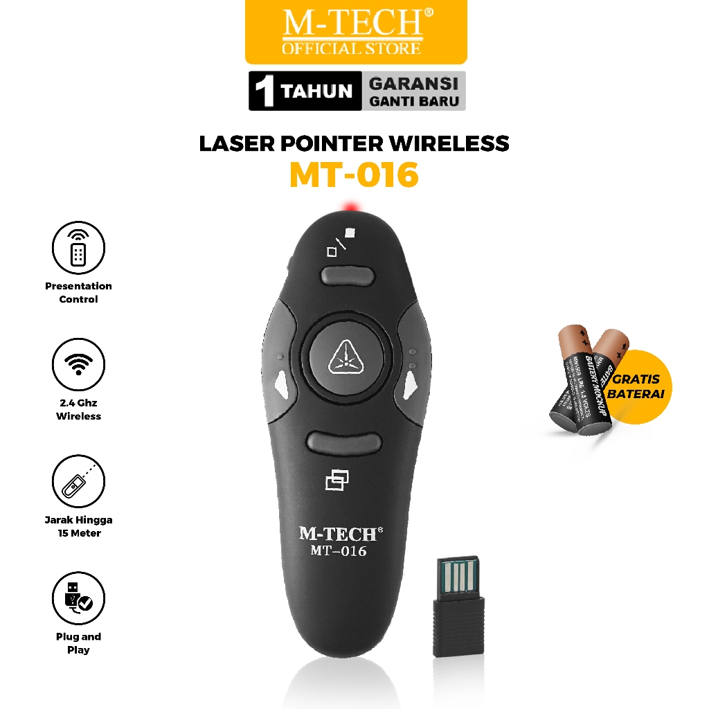 Jual M-Tech Original Laser Pointer Wireless Presenter MT-016 | Shopee ...