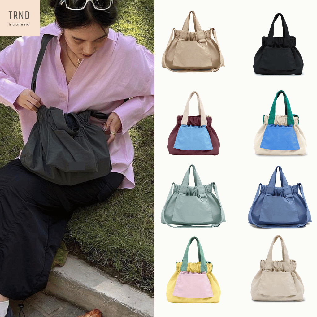 Jual Tas Dumpling Bag Ecobag Bisa Lipat Import Premium Tas Wanita Bahu ...