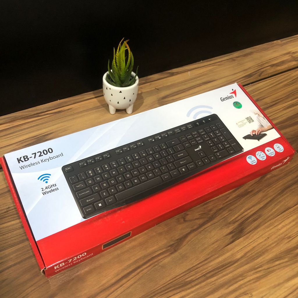 Jual KEYBOARD WIRELESS GENIUS KB-7200 | Shopee Indonesia