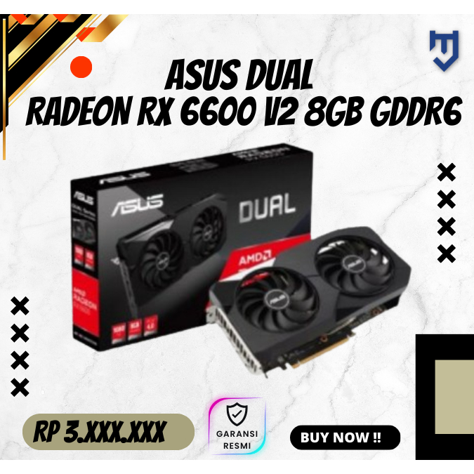 Jual ASUS Dual Radeon RX 6600 V2 8GB GDDR6 | Shopee Indonesia