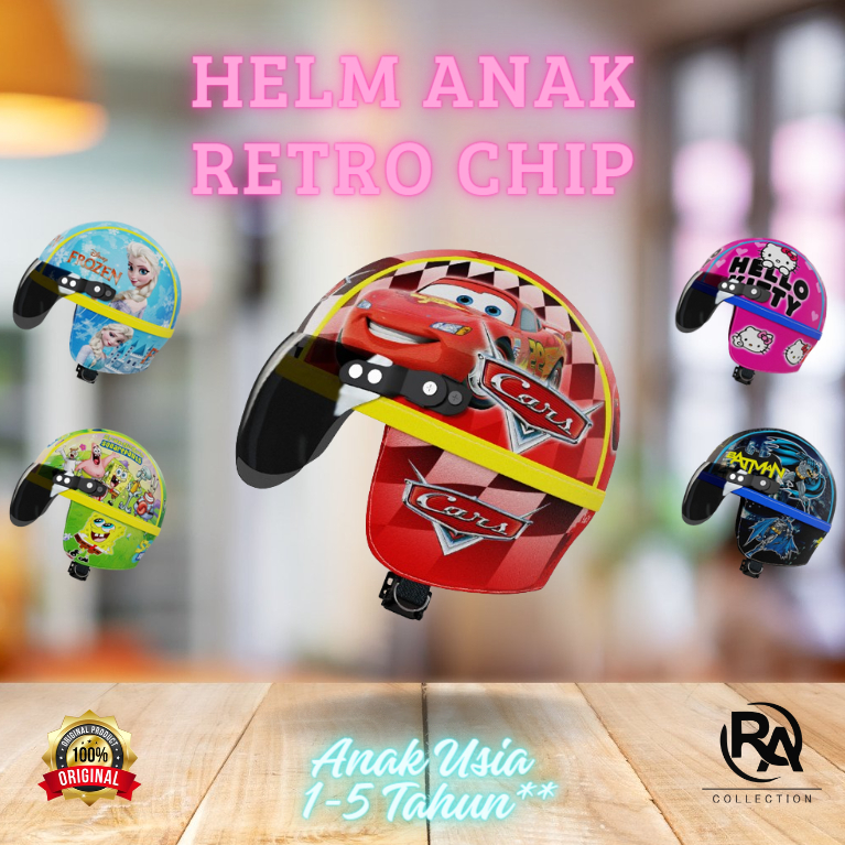 Jual Helm Retro Anak Retro Karakter Anak Perempuan dan Laki-laki Usia 1 ...