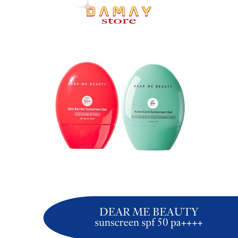 Jual Dear me beauty skin barrier sunscreen gel spf 50+ pa++++ 35gr ...