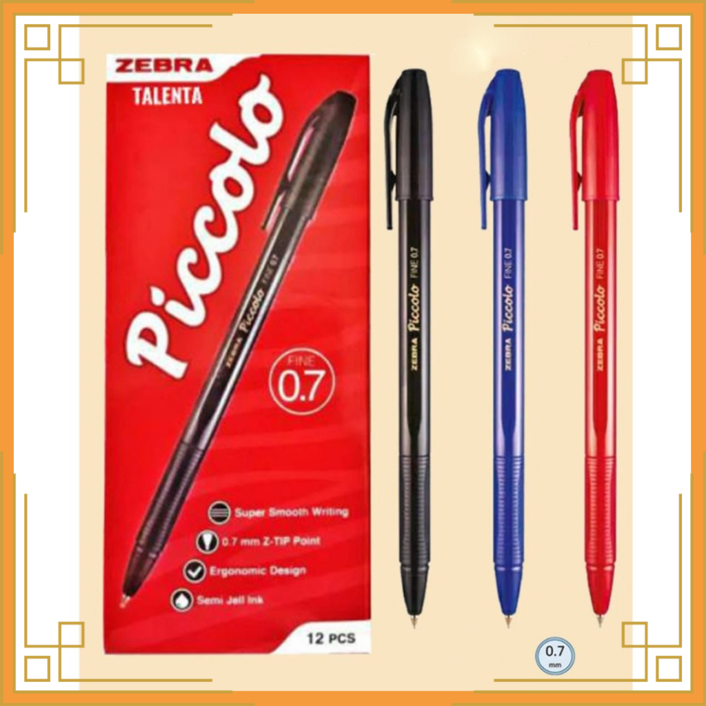 Jual ZEBRA Pena semi gel piccolo 0.7 (12pcs) | Shopee Indonesia