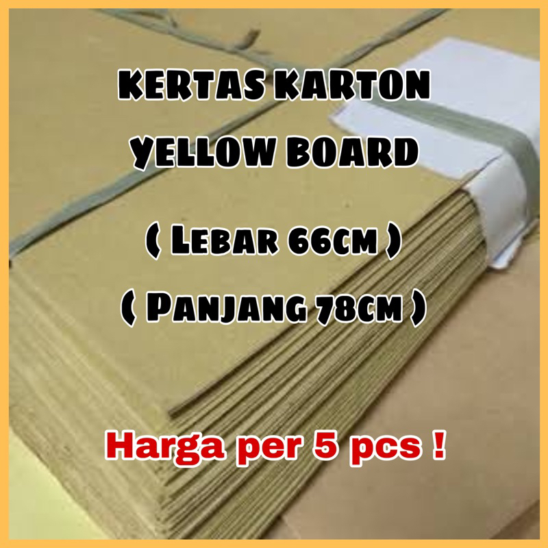 Jual Kertas karton yellow board lebar 66cm panjang 78cm 5 lembar ...