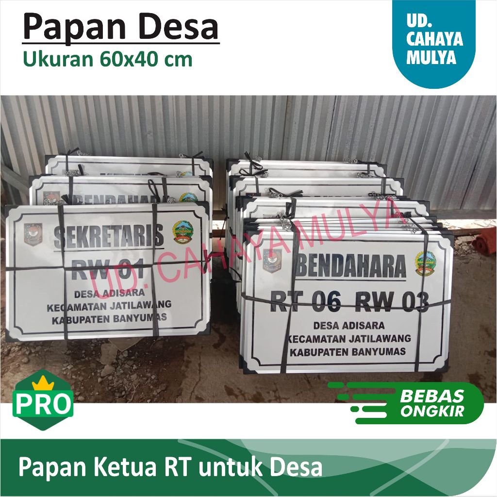 Jual Papan Nama Ketua RT Desa - 60x40 cm | Shopee Indonesia